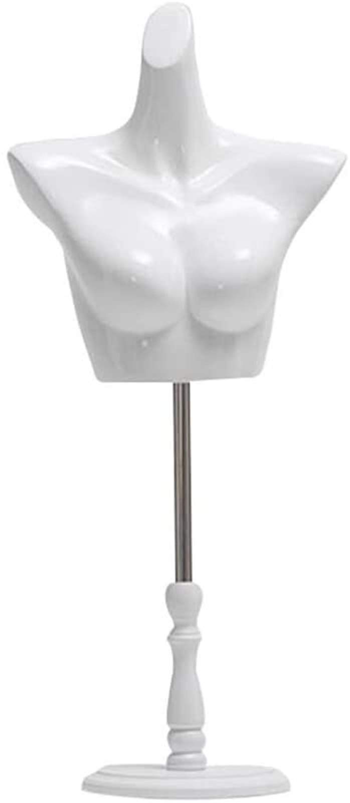 Buy Lanrui Dress Form Female Torso Display Bust GFRP Table Half Body ...