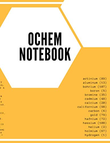 Ochem Notebook: Organic Chemistry & Biochemistry Note Book: Publishing ...
