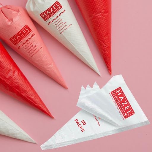Buy HAZEL Disposable Piping Bags 50 Pcs | Bakery Icing Bags for Cake ...