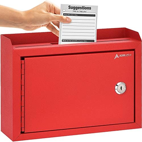 Amazon.com : AdirCorp. Wall Mountable Steel Suggestion Box with Lock ...