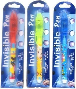 Invisible Ink Magical spy Pen with UV-Light,a secret information is ...