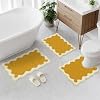 Amazon.com: Uphome Yellow Bathroom Rugs Set Scalloped Non-Slip Cute ...