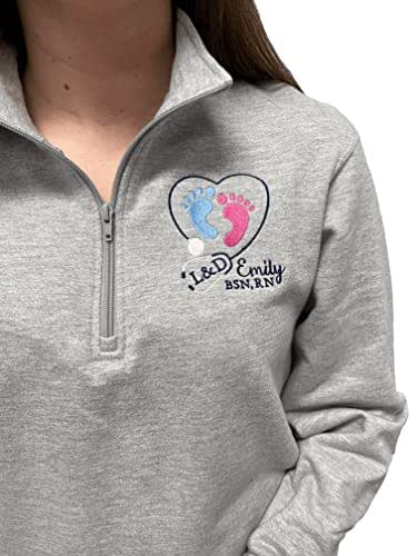 Amazon.com: Personalized Labor and Delivery Nurse Sweatshirt Gift ...