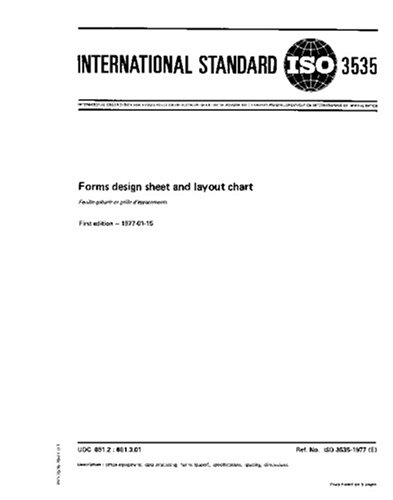 ISO 3535:1977, Forms design sheet and layout chart: Amazon.co.uk: ISO ...