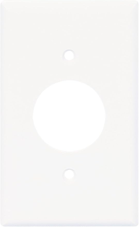 EATON Wiring PJ7W Mid-Size Polycarbonate 1-Gang Power Outlet Wallplate ...