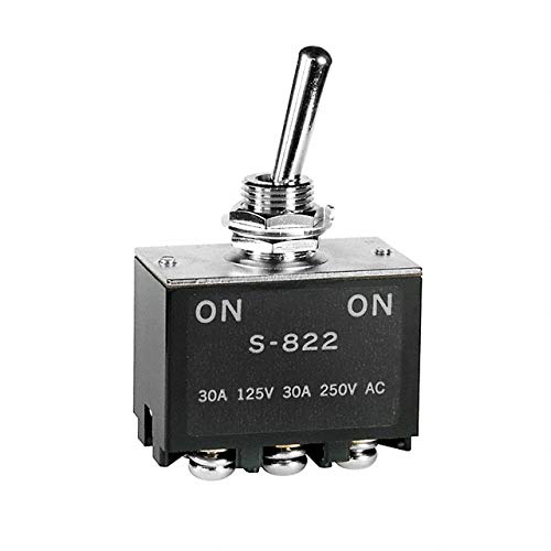 Toggle Switch, DPDT, Non Illuminated, On-None-On, Panel, 30 A: Amazon ...