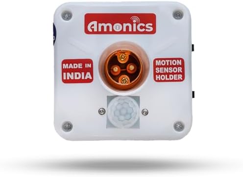 Amonics Motion Sensor Holder with Integrated Light and Off Timer Functions - Up to 500W Max Load ...