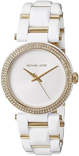 Michael Kors Women's MK5161 White Ceramic Quartz Watch with White Dial ...