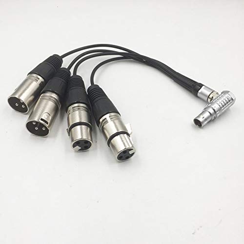 Buyme Atomos Lemo 10 Pin Elbow Male Plug to 4 XLR Breakout Audio Input ...