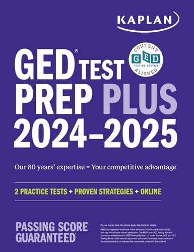 Amazon.com: GED Test Prep Plus 2024-2025: Includes a Diagnostic Pretest ...