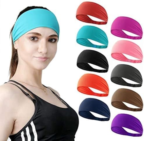 Amazon.com: DRESHOW Yoga Sports Headbands for Women Elastic Non-Slip ...