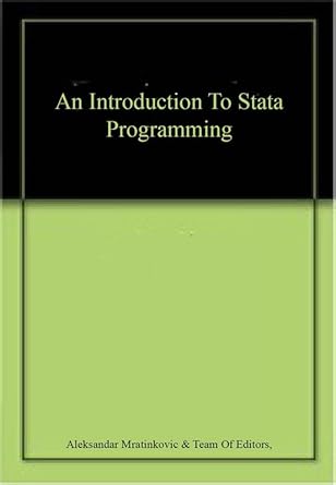 An Introduction To Stata Programming : Amazon.in: Books