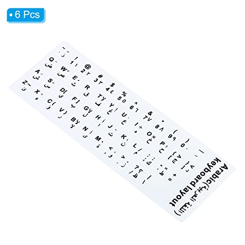 PATIKIL Arabic Keyboard Stickers, 6 Pack Universal Keyboard Replacement ...