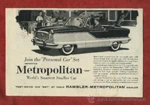 Amazon.com: 1960 AMC METROPOLITAN CONVERTIBLE NON-COLOR AD !! USA ...