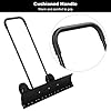 Amazon.com : TUFFIOM Snow Pusher Shovel for Driveway with Wheels,39 ...