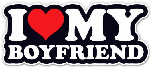 Amazon.com - I Heart My Boyfriend Sticker - 3" Laptop Sticker ...