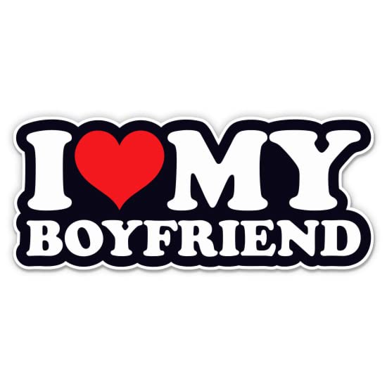 Amazon.com - I Heart My Boyfriend Sticker - 3" Laptop Sticker ...