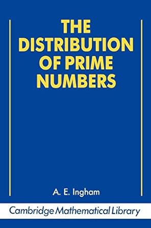The Distribution of Prime Numbers (Cambridge Mathematical Library ...
