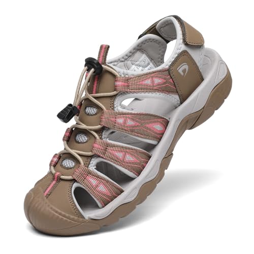 Dannto Women's Sport Hiking Sandals Closed Toe Outdoor Athletic Walking ...