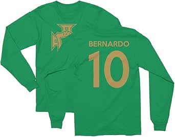 Amazon.com: Portugal Soccer Cup Fan - Bernardo 10 Jersey Style Long ...