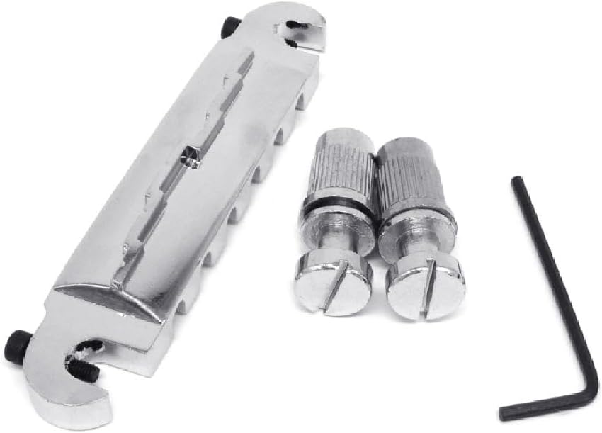 Amazon.com: 6 String Guitar Integrated Bridge Tailpiece Without Code ...