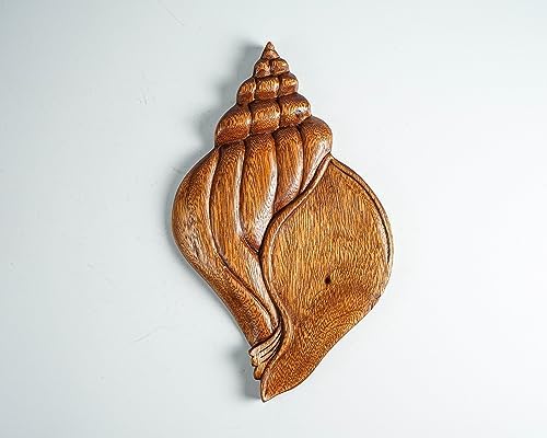 kveer SS Art Solid Wood Seashell Wall Art | Wood Carving | Room Decor ...