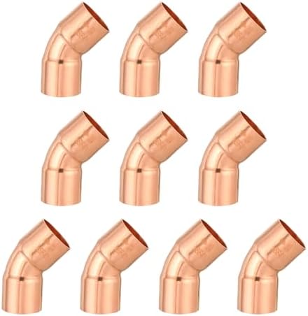 (Pack of 10) EFIELD 3/4" C X C Copper 45 Degree Elbow, LF Short Turn ...