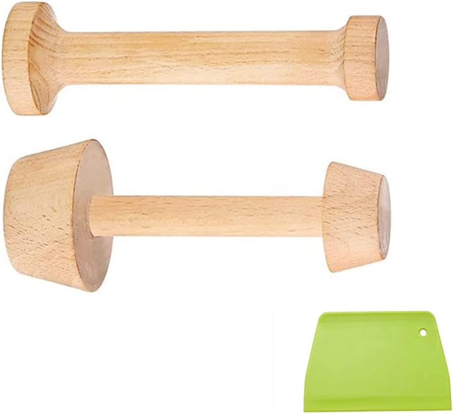 Amazon.com: YUDONG Double Sided Wooden Egg Tart Mold Pastry Tamper Tool ...