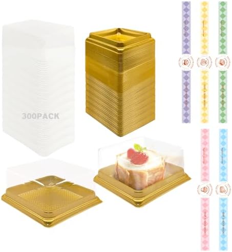 Amazon.com: BenRan 100 Set 3.5 Inch Moon Cake Box Clear Plastic Mini ...