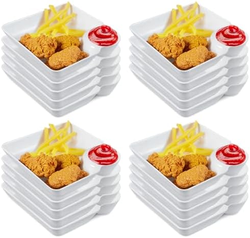 Amazon.com | KOBIKOBI Chip and Dip Serving Platter Set, 8 Inch Ceramic ...
