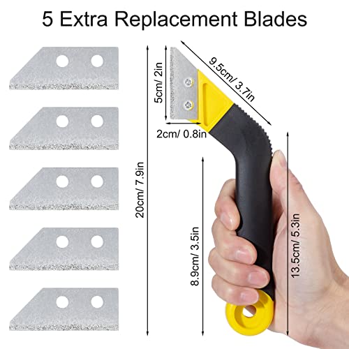 Hand Tile Grout Removal Tool, 2 Grout Scraper Tiles with 5 Blades ...