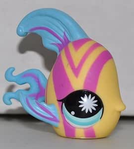 Amazon.com: Angelfish #863 (Yellow, Blue Eyes, Pink Stripes, Blue Fins ...