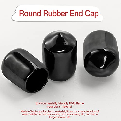 Snapklik.com : Jamiikury 120PCS Rubber End Caps 9.5mm ID Vinyl Flexible ...