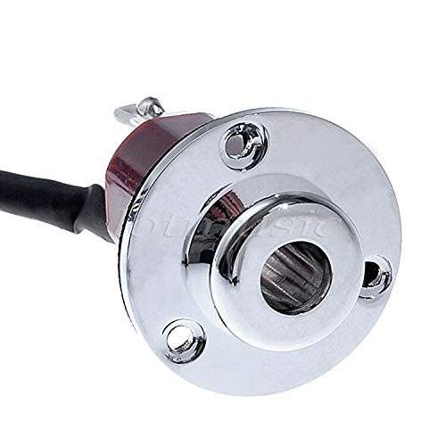 Amazon.com: Genuine Acoustic Guitar Chrome END PIN Jack Socket ...