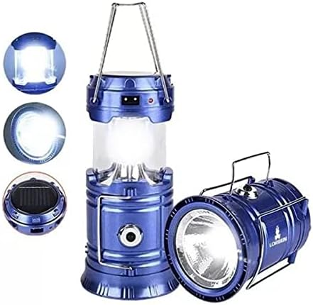 Lampião Lanterna Solar Super Led Recarregável Azul | Amazon.com.br