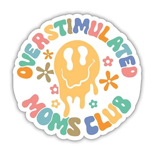 Amazon.com: Overstimulated Mom Club Sticker, Overstimulated Mom Sticker ...