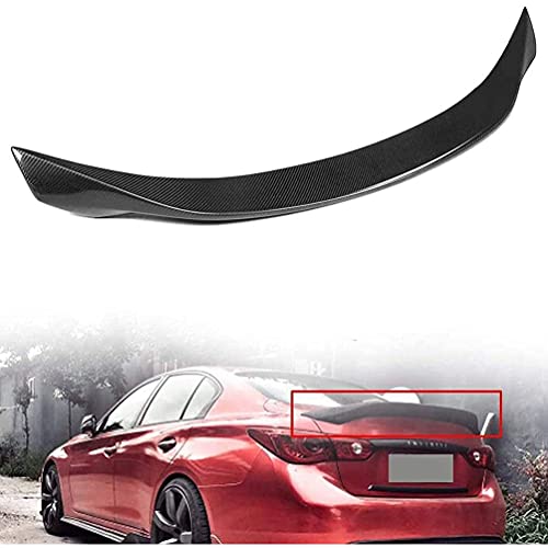 WANGFAFA Car Carbon Fibre Rear Spoiler for Infiniti Q50 2014-2021, Boot ...