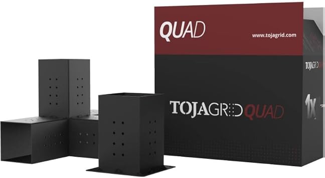 Amazon.com: TOJA Grid Quad Joining & Solo Base Pergola Brackets - for 6 ...