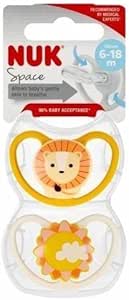 NUK Space Baby Dummy | 6-18 Months | Pacifiers with Extra Ventilation for Sensitive Skin for ...