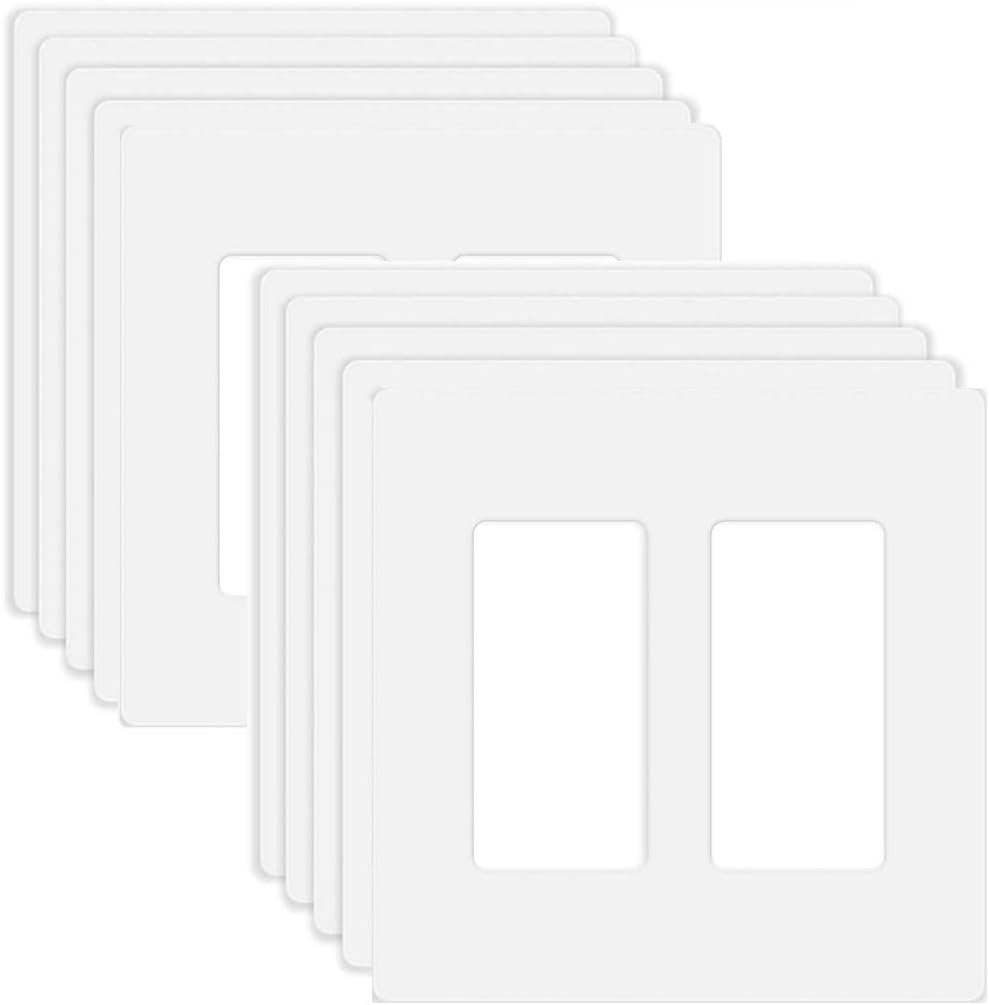 2-Gang Screwless Decora Wall Plate Cover Double Switch Outlet ...