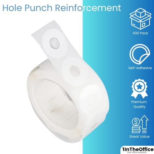 Snapklik.com : 1InTheOffice Hole Punch Reinforcement Stickers, Paper ...