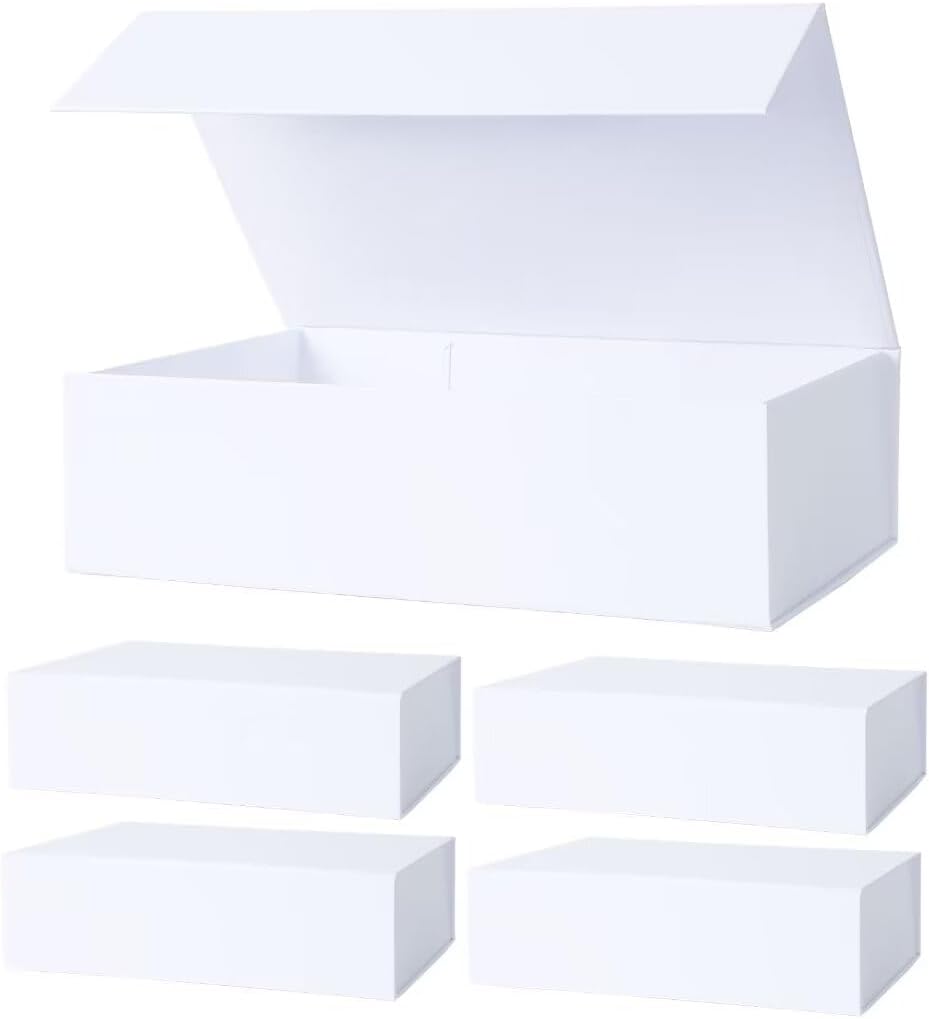 Amazon.com: Aimyoo White Collapsible Gift Box with Magnetic Closure ...