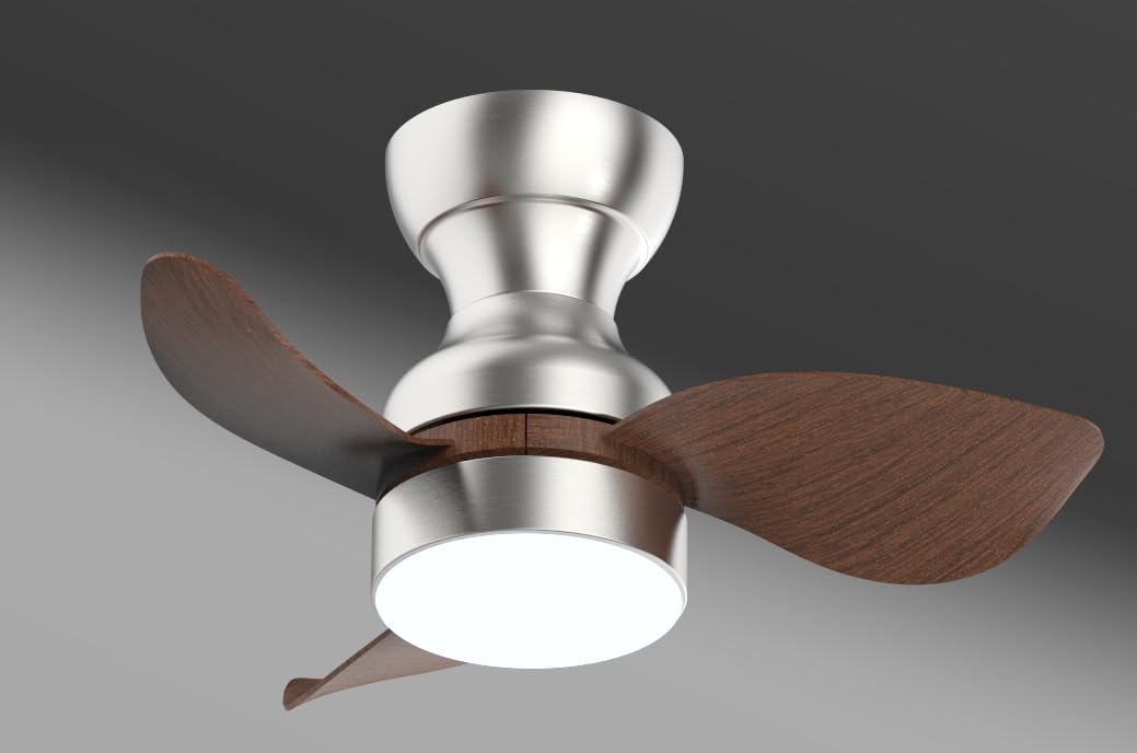 DODOPEN Ceiling Fan with Lights and Remote, Flush Mount Ceiling Fan ...