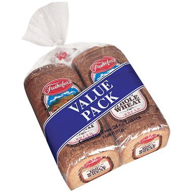 Amazon.com : Freihofer's 100% Whole Wheat Bread (48 oz., 2 pk.) (pack ...