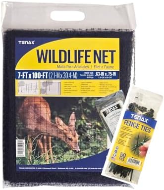 Amazon.com : Tenax 2A250104 Deer Fence Netting, 7 x 100 Feet Kit ...