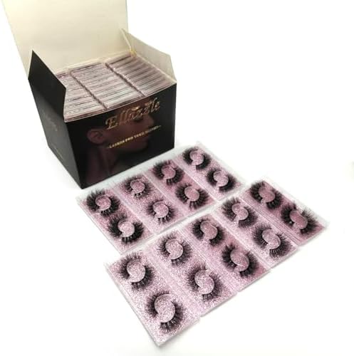 Amazon.com: Ellazzle 18 Pairs Lashes Wispy Bulk Natural Eyelashes ...