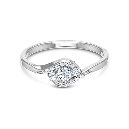 Buy CaratLane 18k White Gold and Diamond Ring at Amazon.in