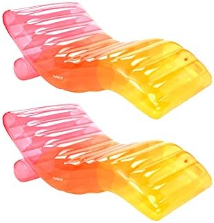 Amazon.com: FUNBOY Giant Inflatable Rainbow Lounger Float, Luxury Raft ...