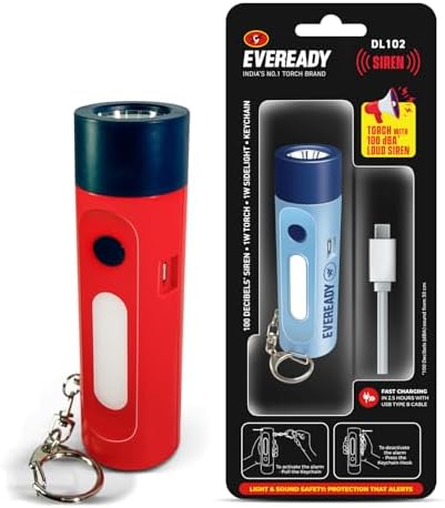Eveready Siren DL102 Rechargeable Torch with 100 Decibels (dBA ...
