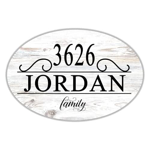 Amazon.com: Personalized Horizontal House Number Wall Sign with Family ...